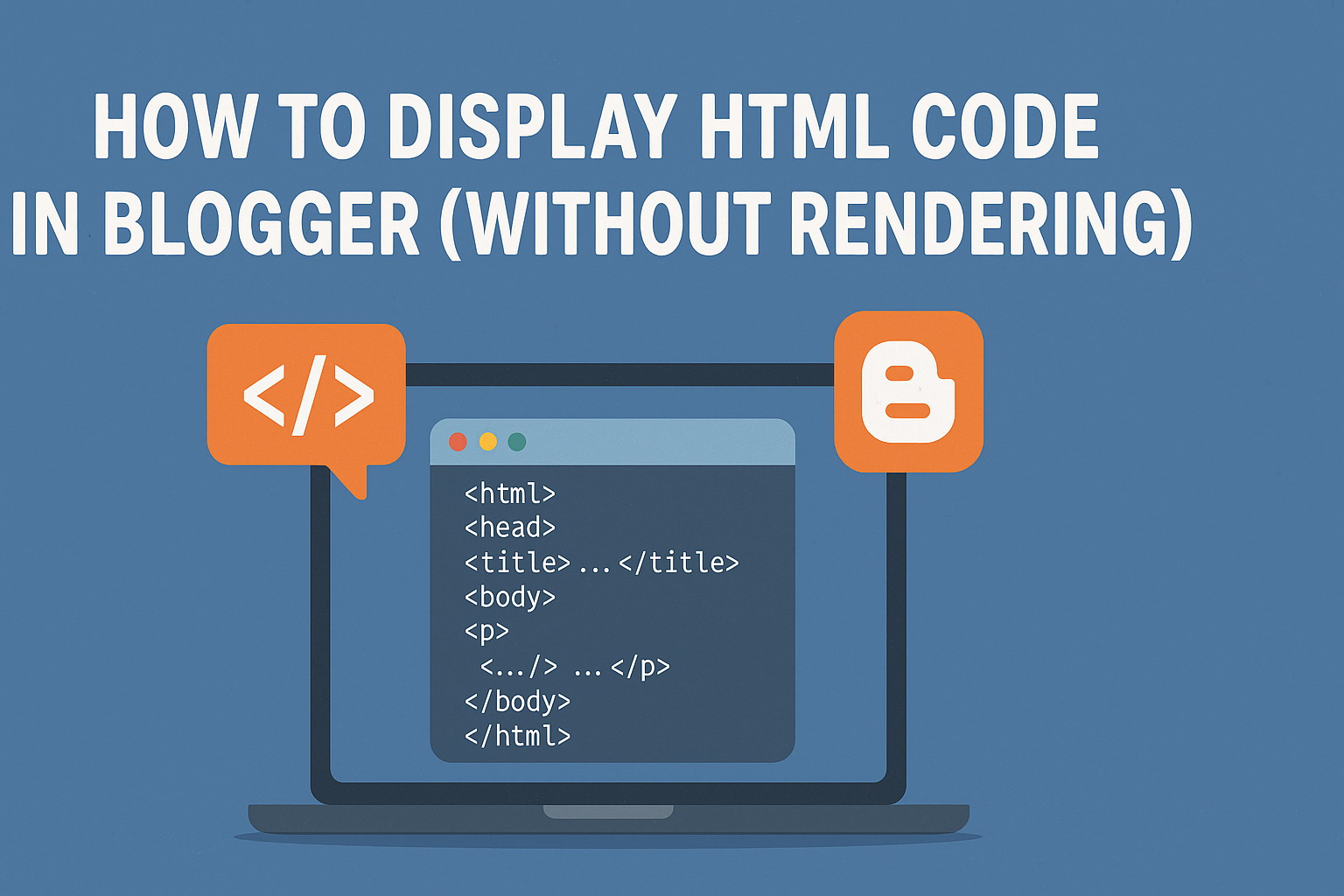 How to Display HTML Code in Blogger (Without Rendering) | Blogger Tips ...